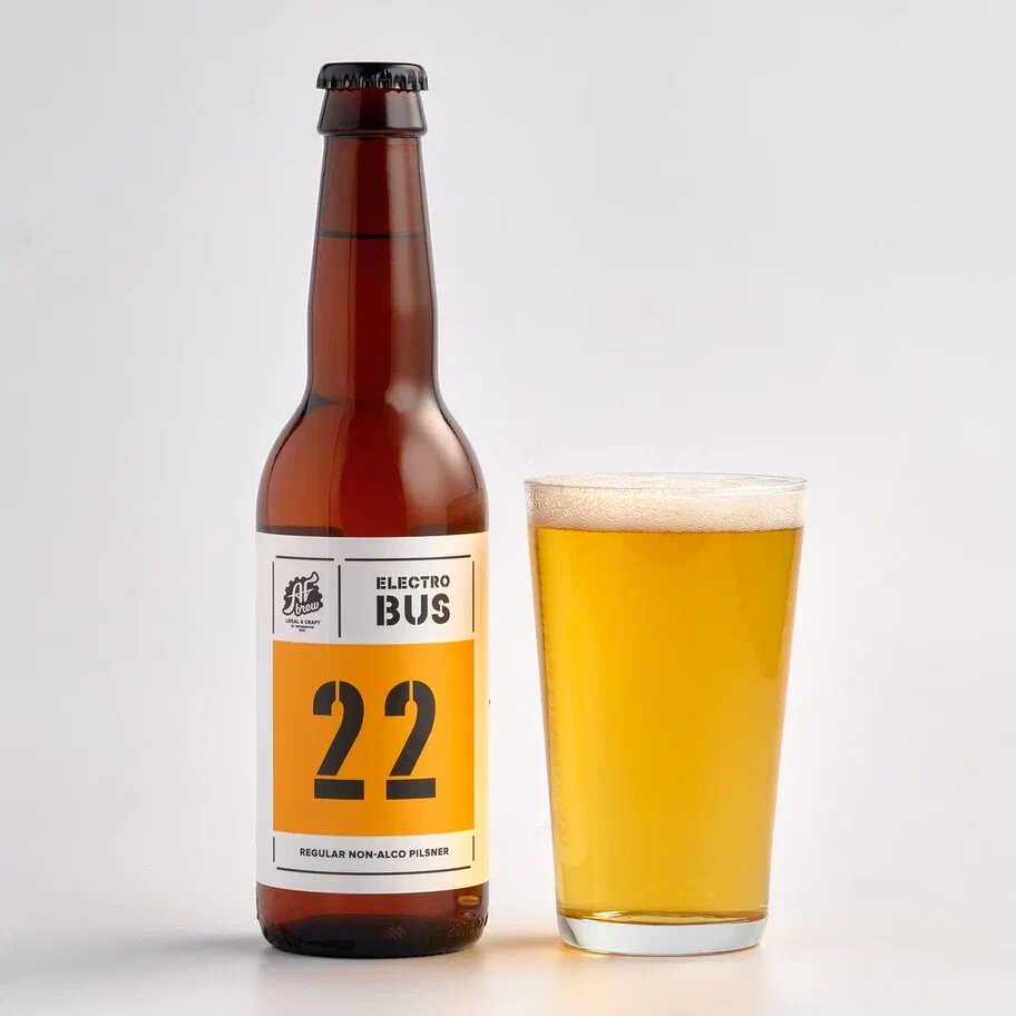 Безалкогольное пиво АФ Брю/AF Brew "Electro Bus 22", светлое, 0,33л