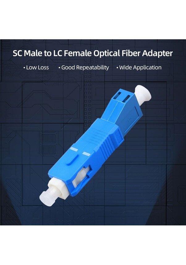 Оптоволоконный адаптер SC-male на LC-male — низкие потери, высокая прочность, длина волны 1200–1600 нм