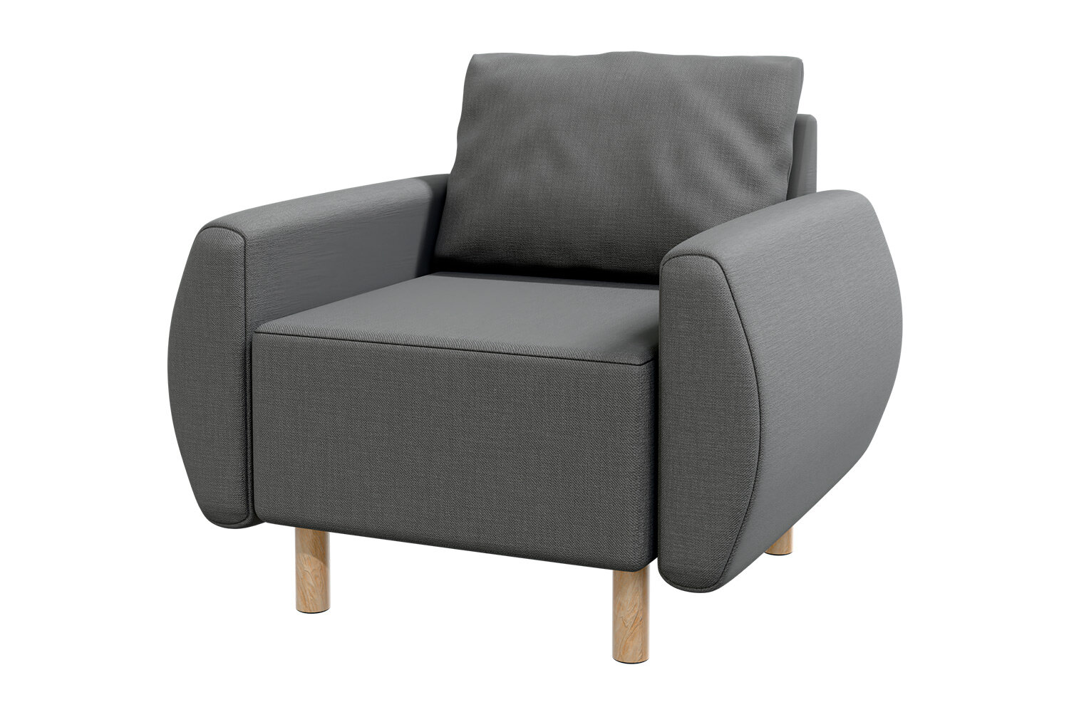 Кресло KOMFORTI Тулисия 89,5х87х86 см, обивка рогожка, цвет серый