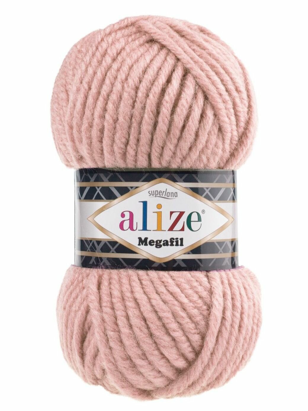 Пряжа Superlana Megafil 161 (5 мотков), 25% шерсть 75% акрил