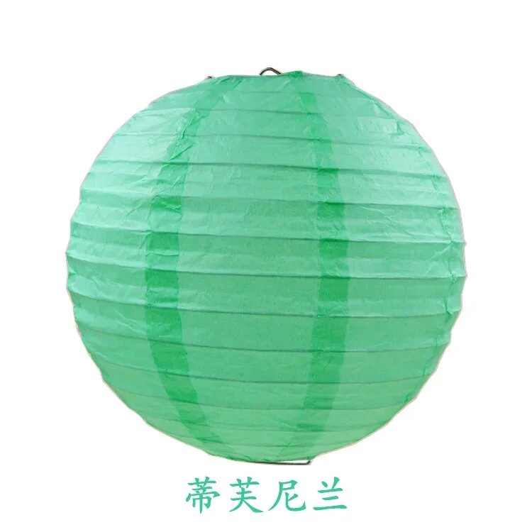 Изумрудный бумажный фонарь Tiffany blue 8 дюймов