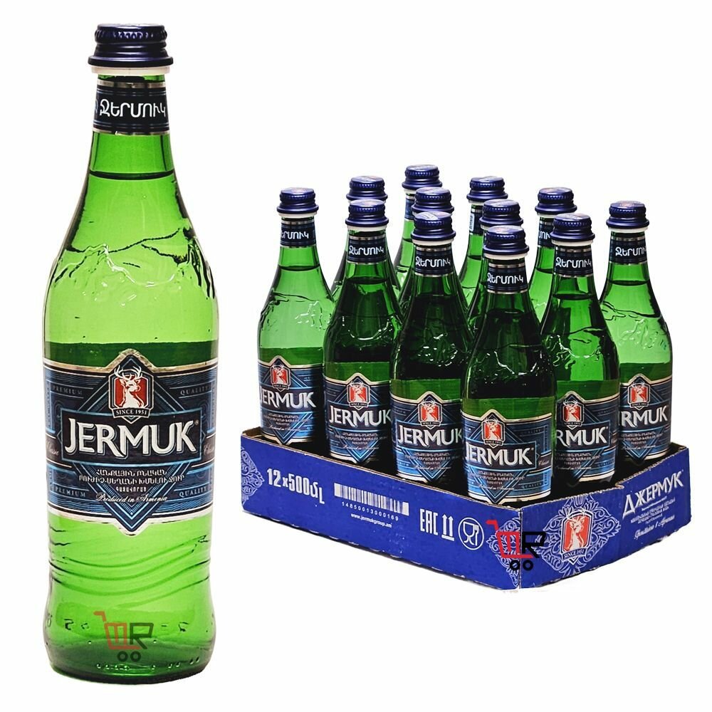 Минеральная вода Джермук "Jermuk" среднегазированная 0,5л, 12шт.