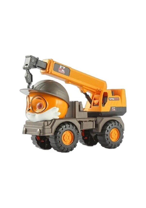 Slgtyw Большой грузовик-перевозчик, экскаватор, игрушечная машинка, детская инерционная строительная машина, симулятор бетономешалки, сине-желтый