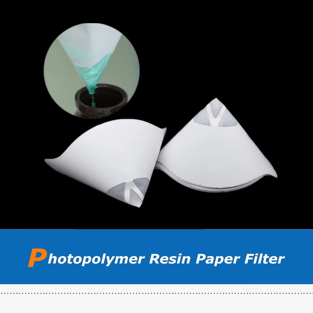 20 шт./лот, воронка для фильтрации смолы, утолщенный бумажный фильтр-мешок из фотополимерной смолы для деталей 3D-принтера DLP SLA