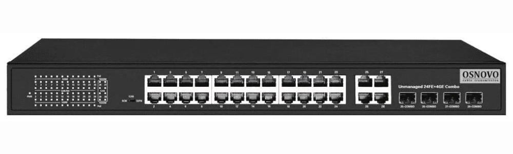 OSNOVO SW-62422/MB(330W) управляемый Web Smart PoE коммутатор Fast Ethernet на 26 портов
