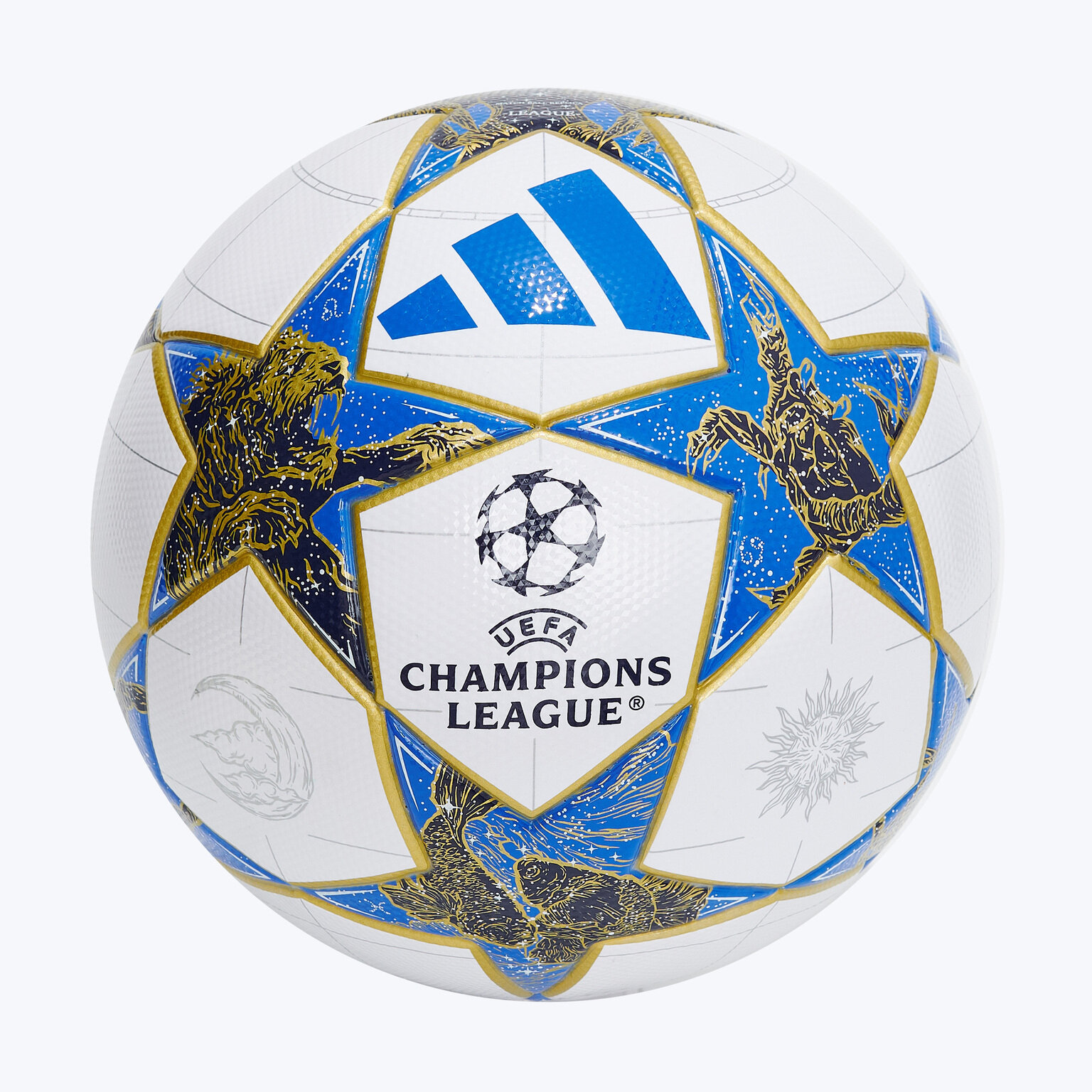 Футбольный мяч Adidas Champions League JP1540, размер 4, Белый - Голубой