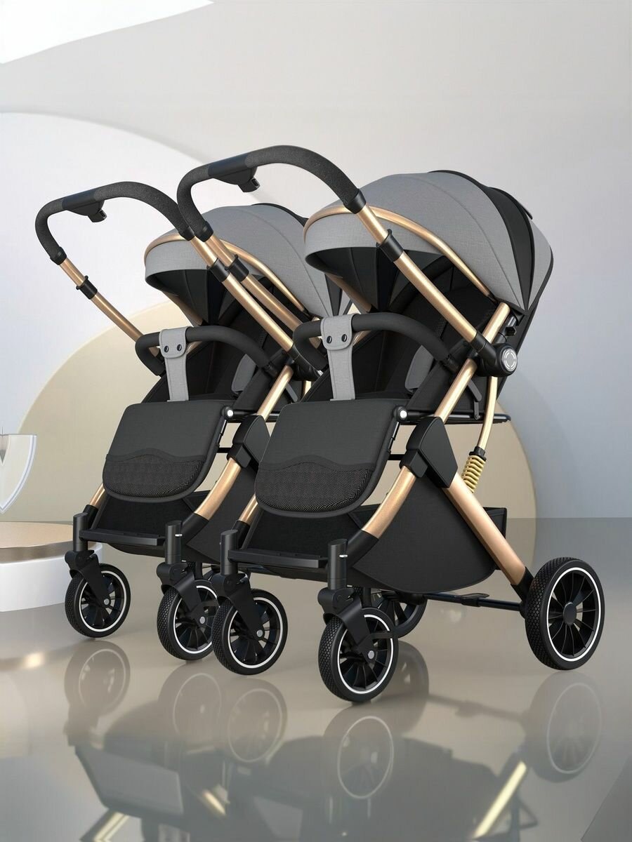 Коляска для двойни Универсальная каляска-трансформер 2в1 Всесезонные модели/С сумкой