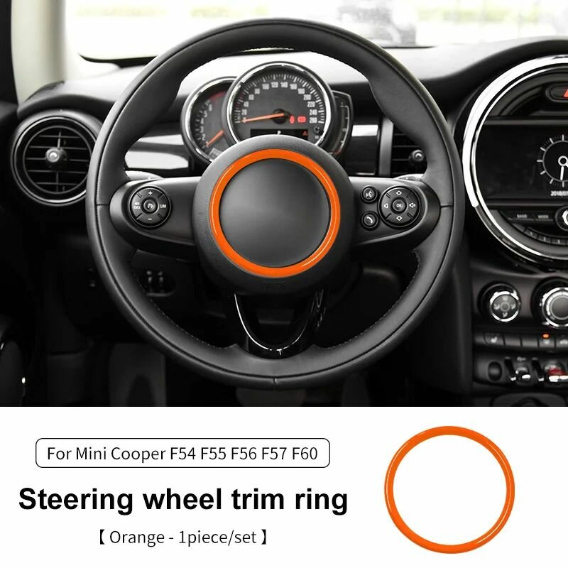 Для Mini Cooper F56 F55 F60 F54 Clubman Countryman, наклейка на центральный логотип руля, кольцо, аксессуары автомобиля.