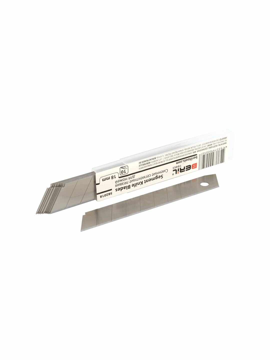 Лезвия для ножей с сегментным лезвием 18мм 10шт Beril, "АвтоDело" 582018