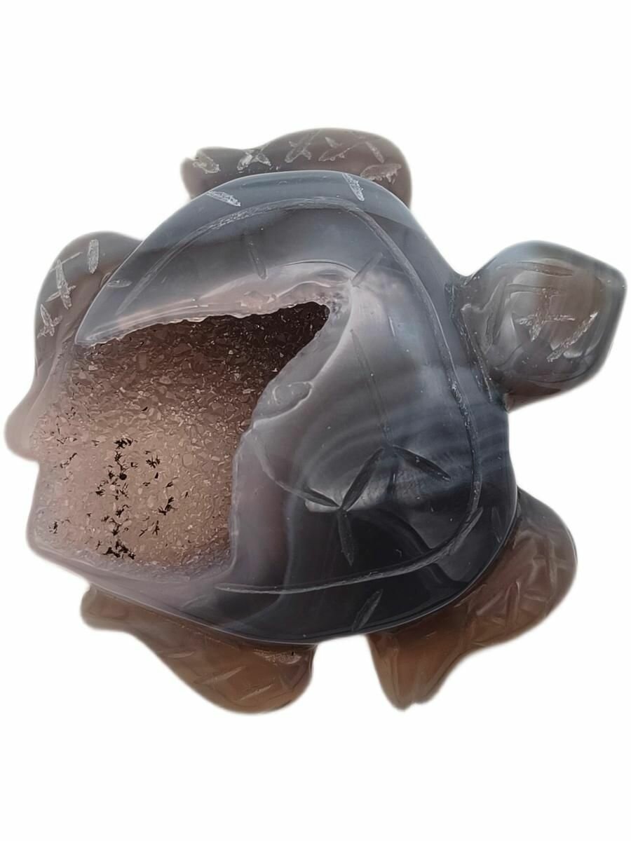 Статуэтка черепахи из агата (жеода) 33