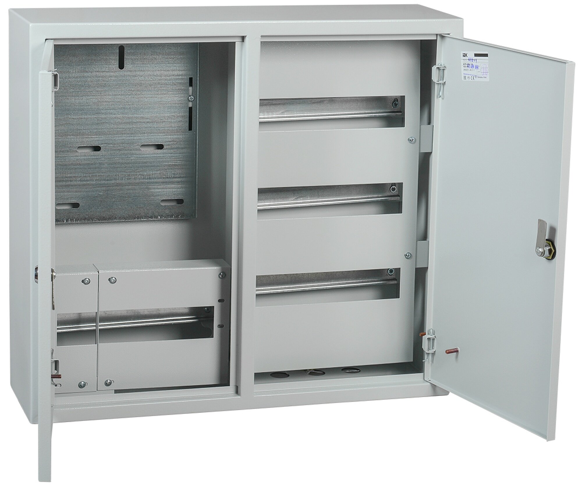 Корпус металлический IEK TITAN ЩУРн-3/48, навесной, 48 модулей, IP31, 540х600х165мм, серый, с замком