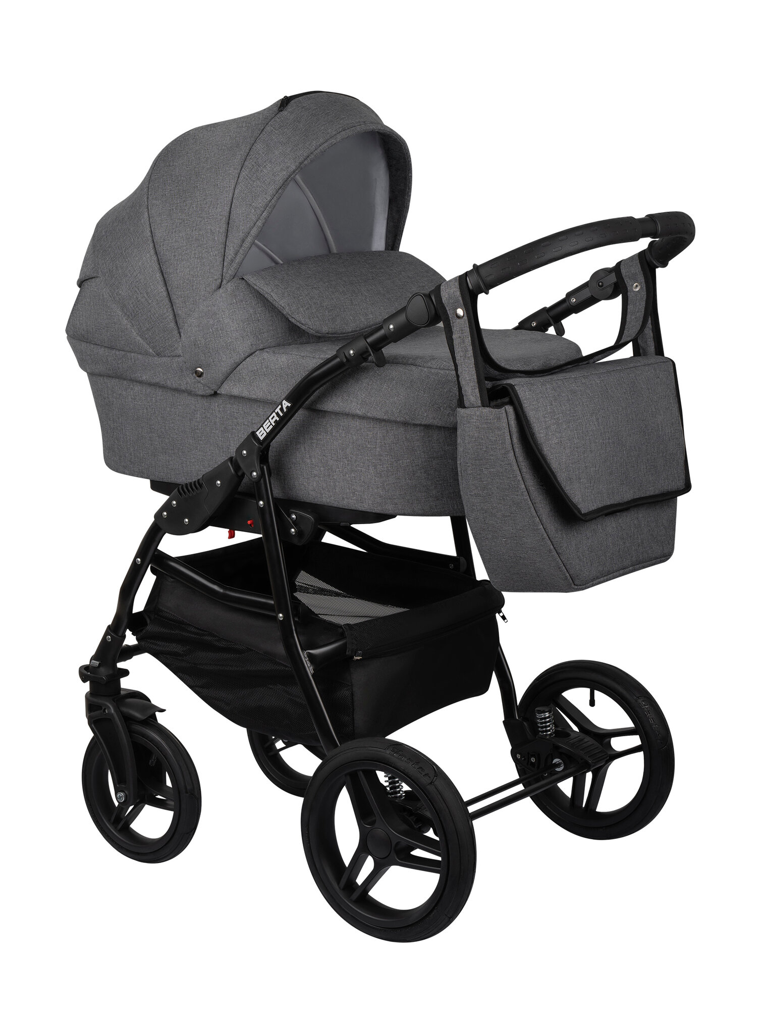 Коляска 3 в 1 Alis Berta универсальная (02), серый