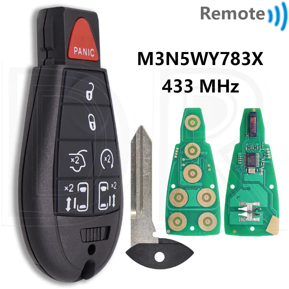 Отличный 433 МГц M3N5WY783X ID46 PCF7941 GQ4-53T PCF7961A автомобильный дистанционный ключ для Jeep Cherokee Chrysler Town & Country Dodge Caravan RAM 10, PCF7941 783X
