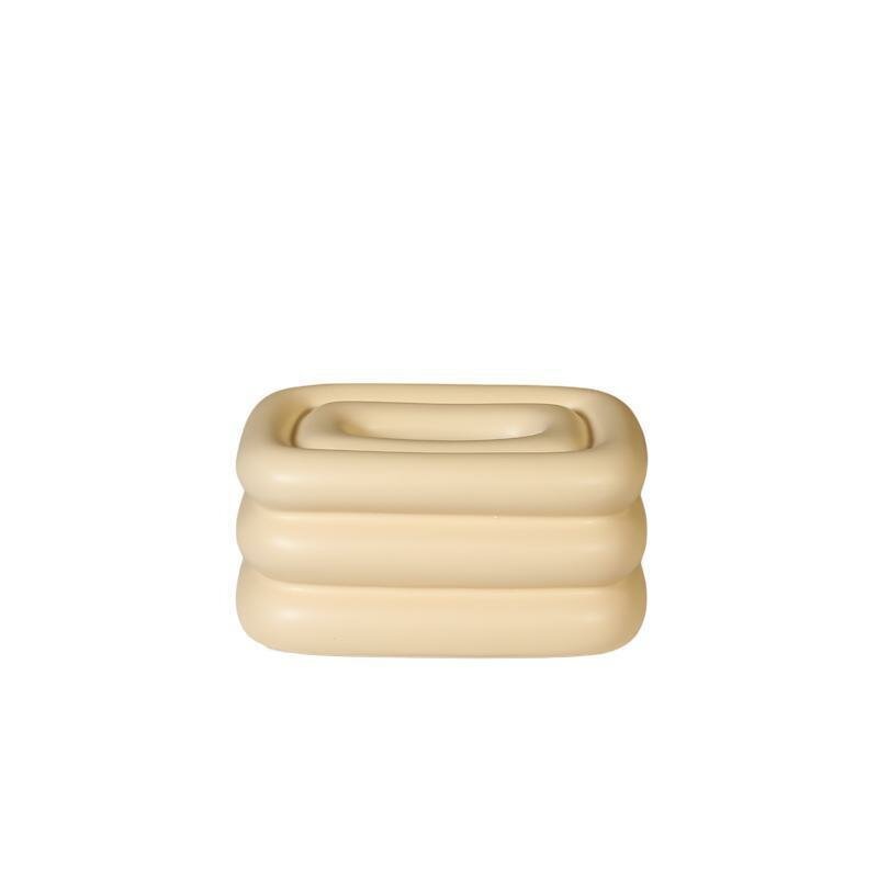 Керамическая крышка для коробки салфеток Nordic Cream, минималистичный держатель для салфеток, журнальный столик в гостиной, элегантный держатель для салфеток, держатель для бумаги для домашнего декора