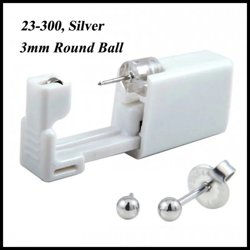 24 шт./коробка, одноразовые стерильные Серьги Для Пирсинга Ушей 23-300