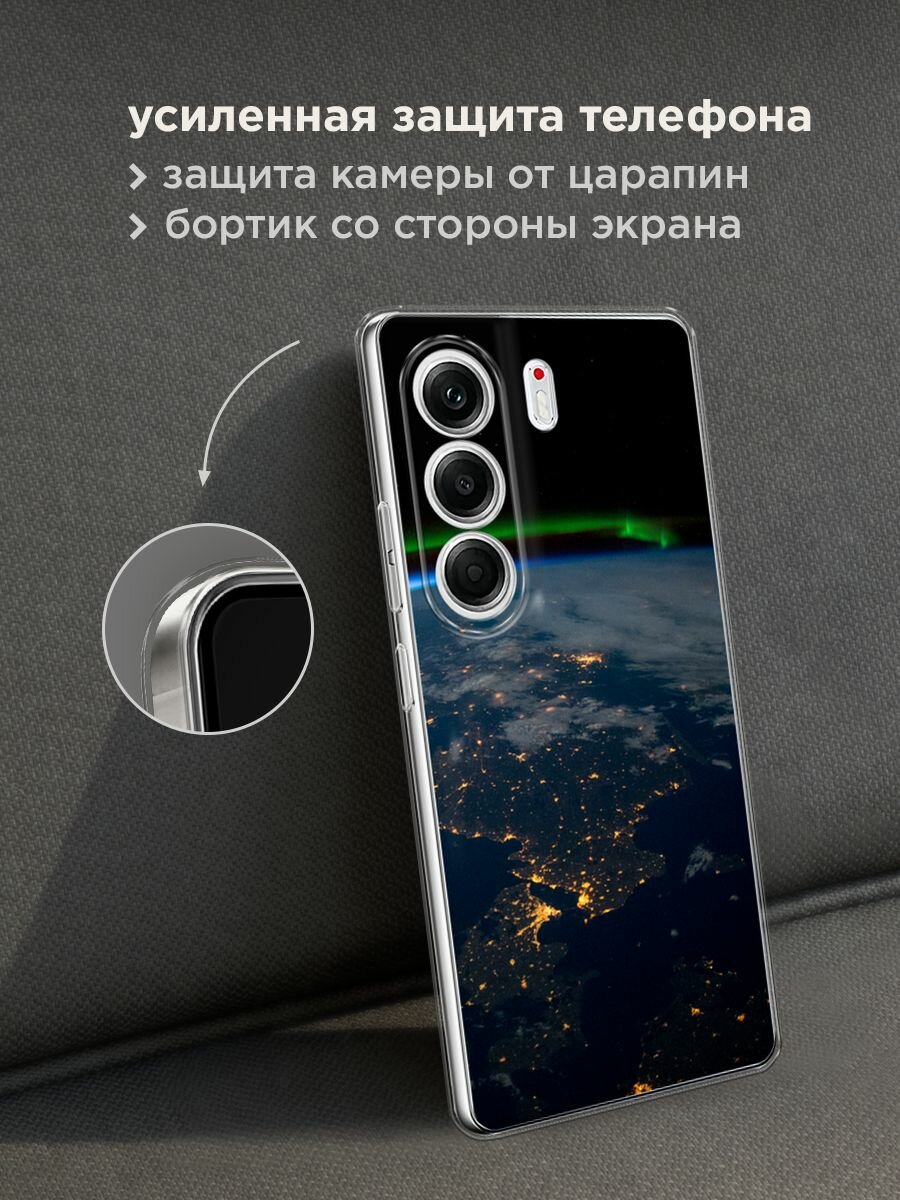 Чехол на Tecno Camon 40 Pro 5G / Текно Камон 40 Про 5G с принтом "Земля из космоса" — фото 1