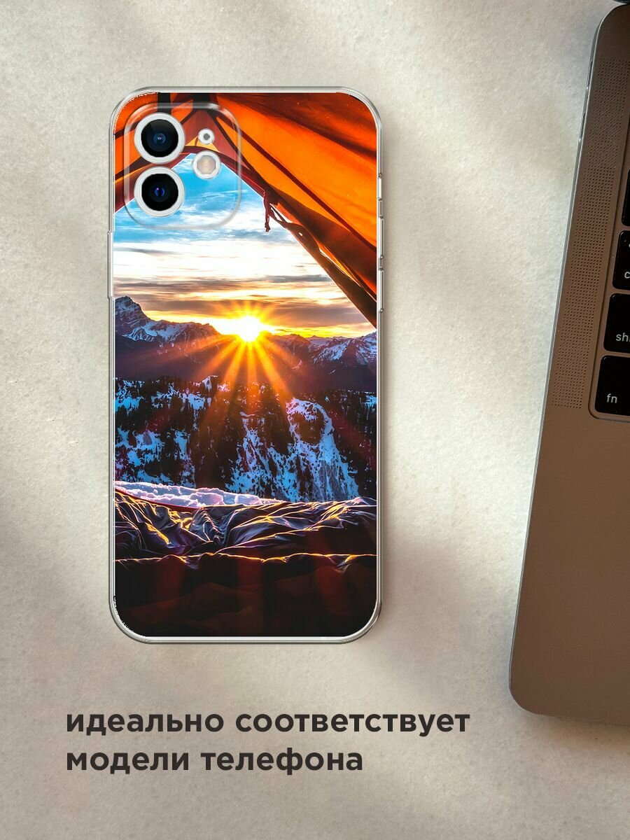 Чехол на Apple iPhone 12 mini / Айфон 12 Мини с принтом "Горы 7" — фото 1