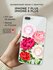 Чехол на Apple iPhone 7 Plus / Айфон 7 Плюс с принтом "Большие пионы", прозрачны...