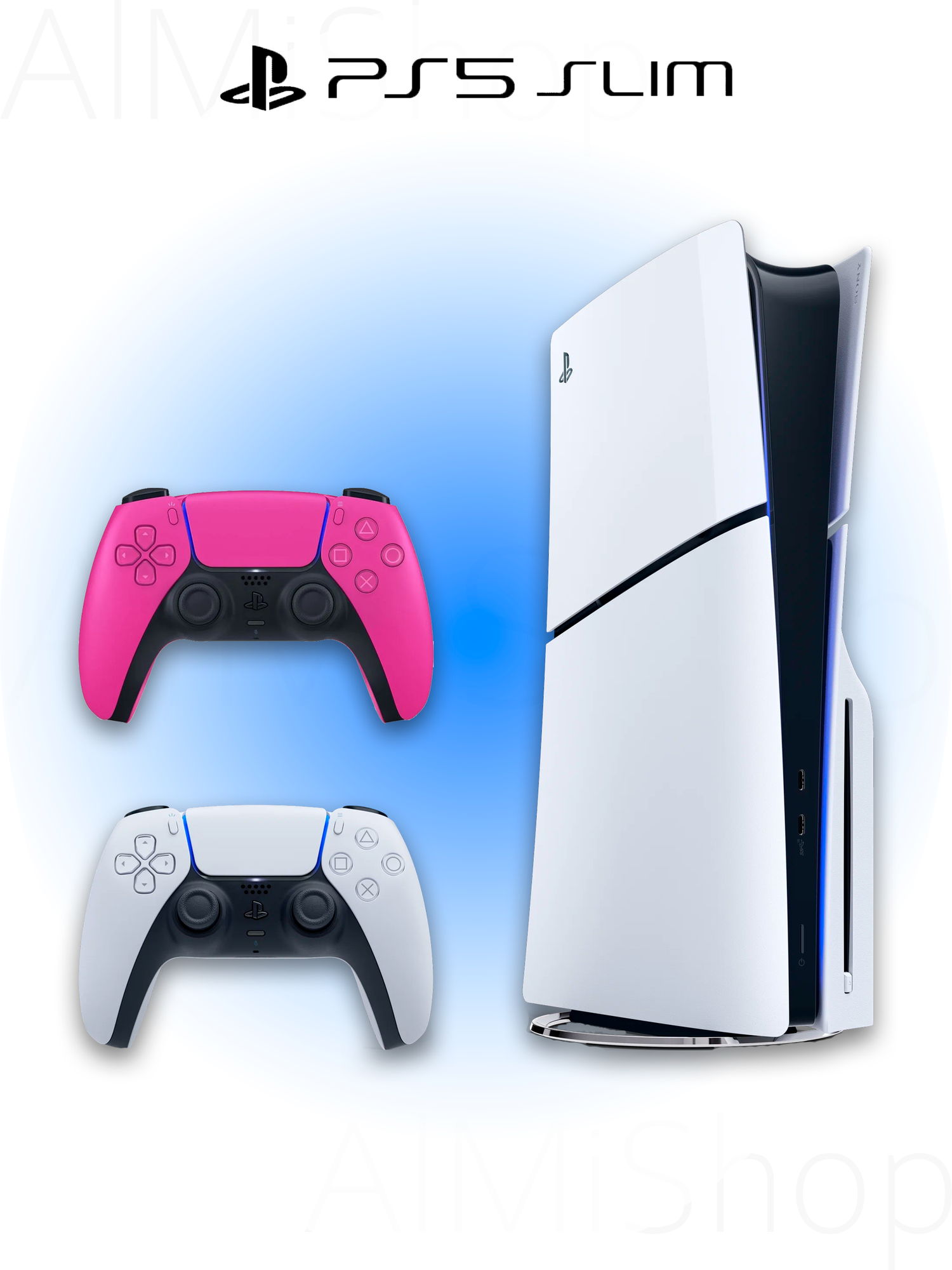 Игровая приставка Sony PlayStation 5 slim (версия с дисководом) + 2-й геймпад (розовый, Nova Pink)