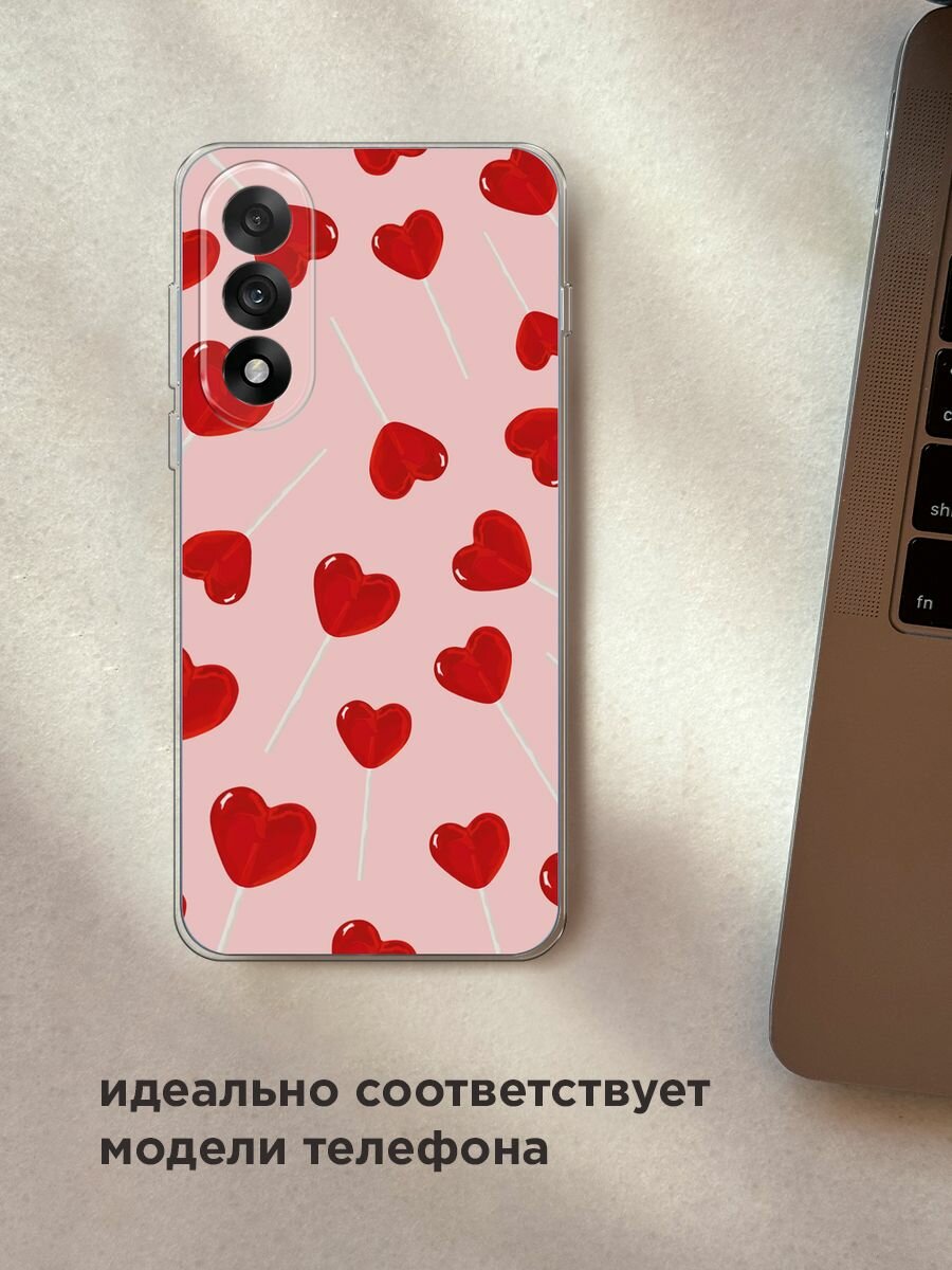 Чехол на OnePlus Nord 5 / Ван Плас Норд 5 с принтом "Сердечки-леденцы 1 - 14 февраля" — фото 1