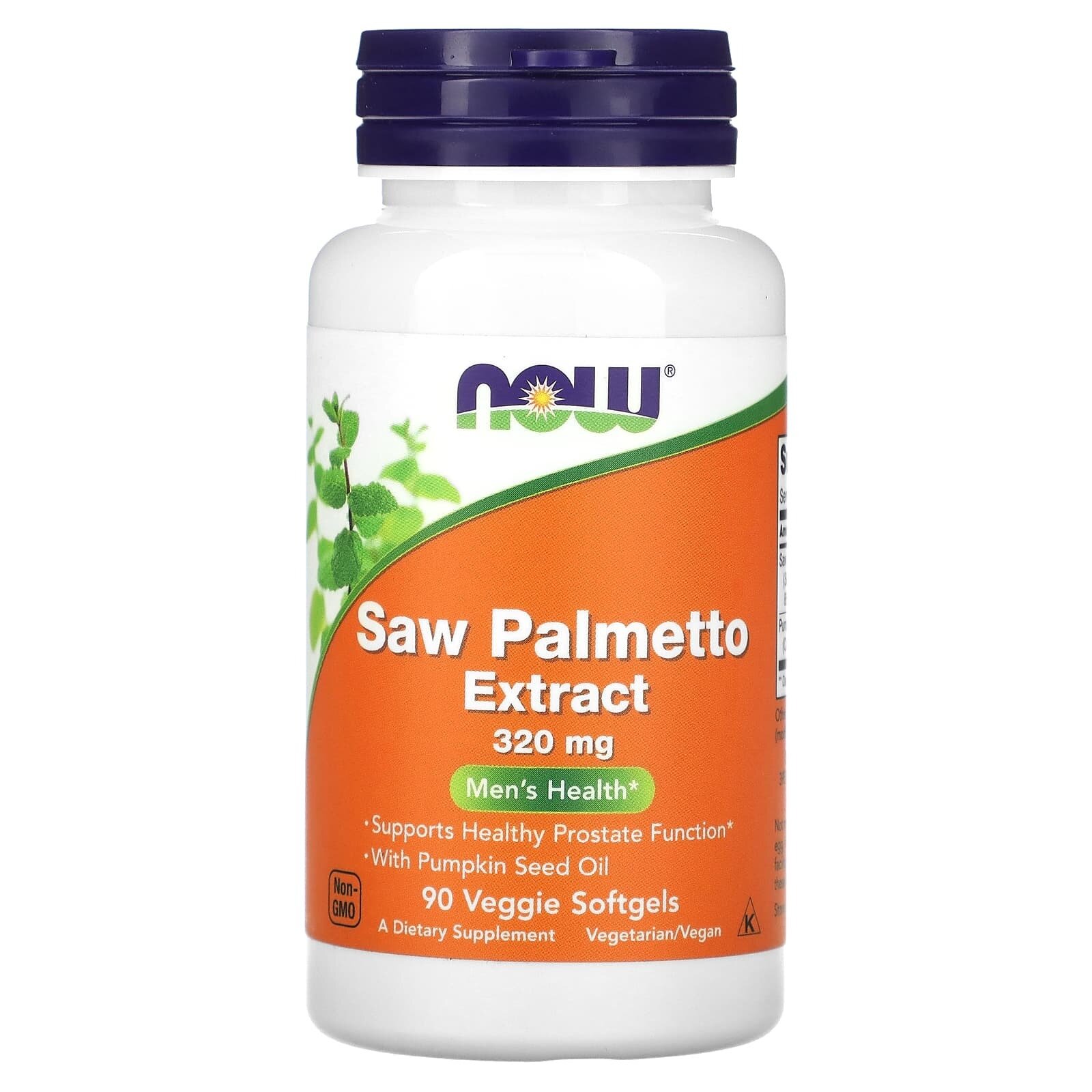 Now Foods Saw Palmetto, Экстракт пальмы серенои мужское здоровье 320 мг - 90 капсул
