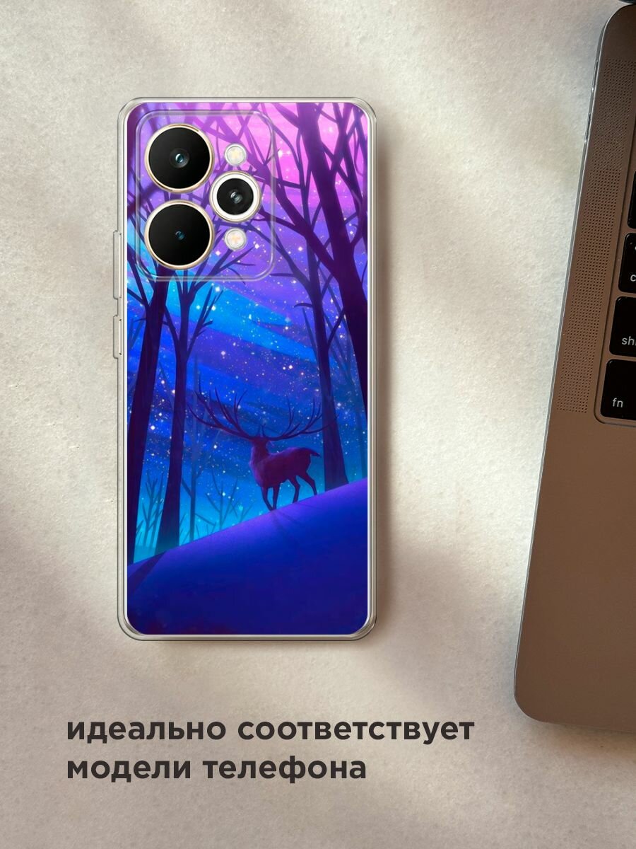 Чехол на Realme 15 Pro / Реалми 15 Про с принтом "Северный олень" — фото 1