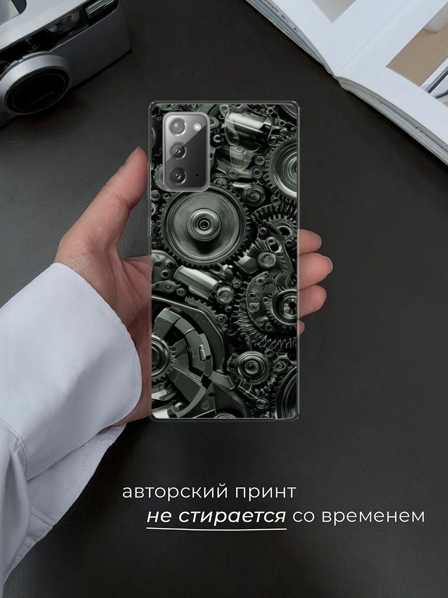 Чехол на Samsung Galaxy Note 20 / Самсунг Галакси Ноут 20 с принтом "Механизмы 2" — фото 1