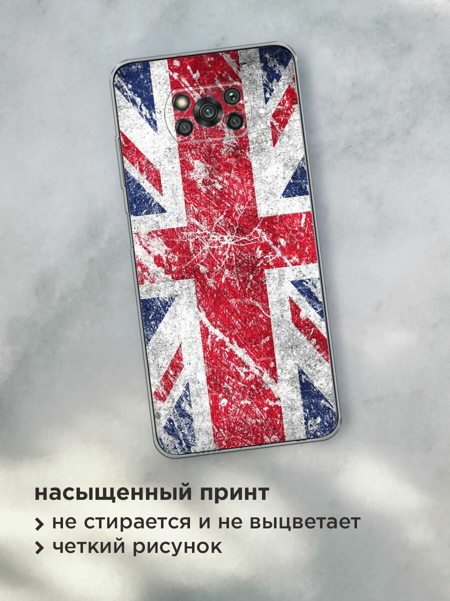 Чехол на Xiaomi Poco X3/X3 Pro / Поко X3/X3 Pro с принтом "Флаг британский" — фото 1