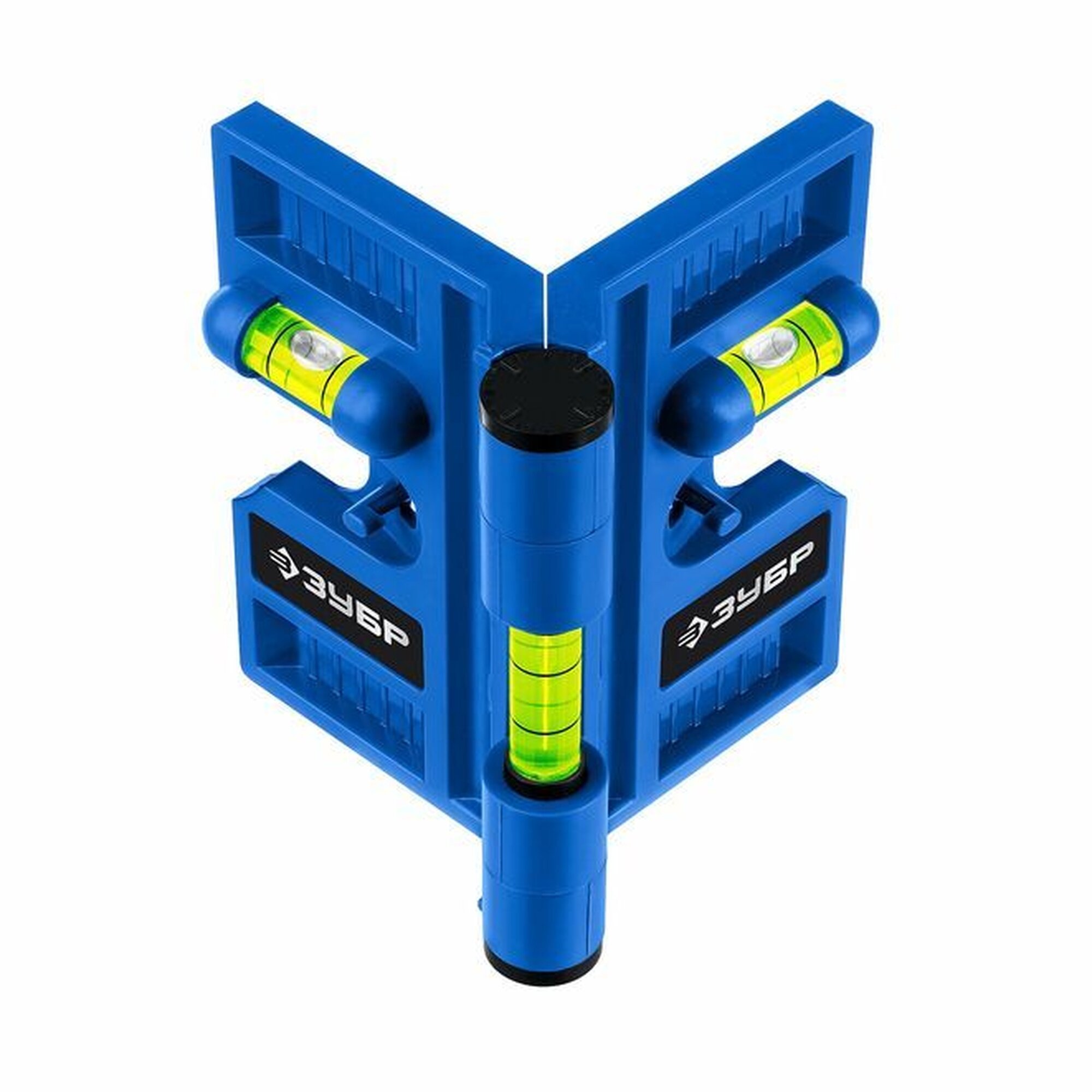 Угловой магнитный уровень ЗУБР Профессионал-3D 34553, 3 глазка