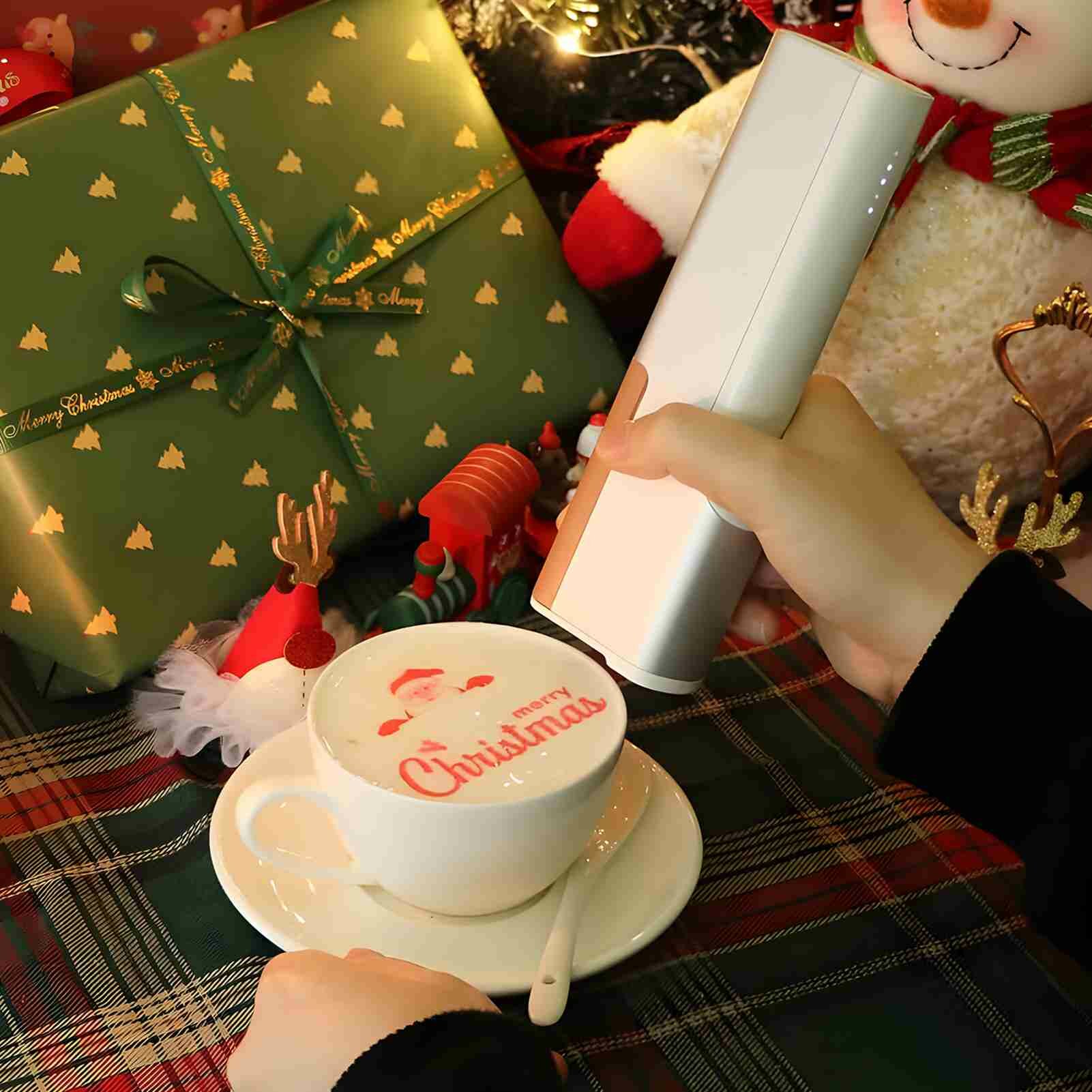 Портативный принтер для еды Food Printer 300psi, высокоточный, для дома, печатает изображения на тортах и кофе