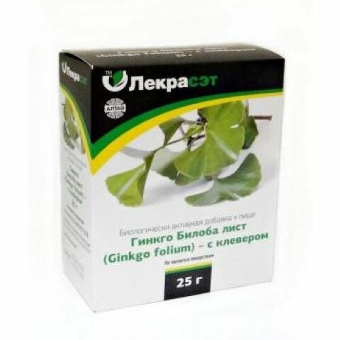 Травяной сбор Лекра-СЭТ гинкго билоба лист с клевером, 25 г
