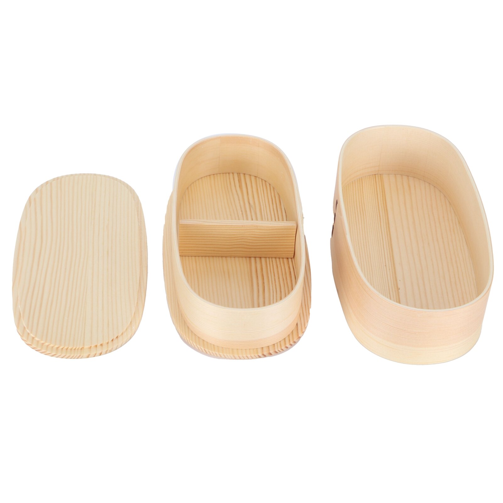 Набор для обеда в японском стиле, деревянный контейнер для хранения продуктов питания для студентов, рабочих, 19x10x9,5 см, цвет дерева