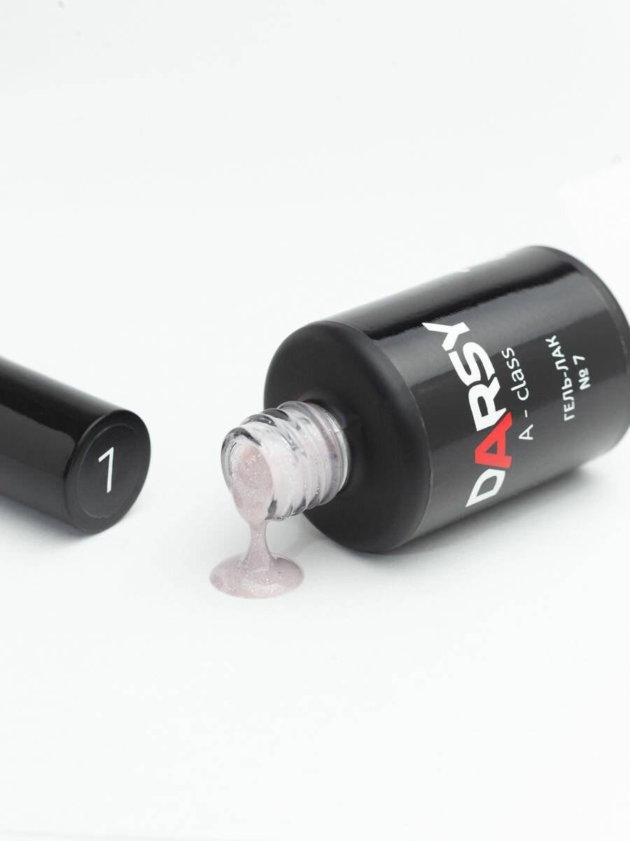 Гель-лак № 7 розовый с шиммером, 8 мл