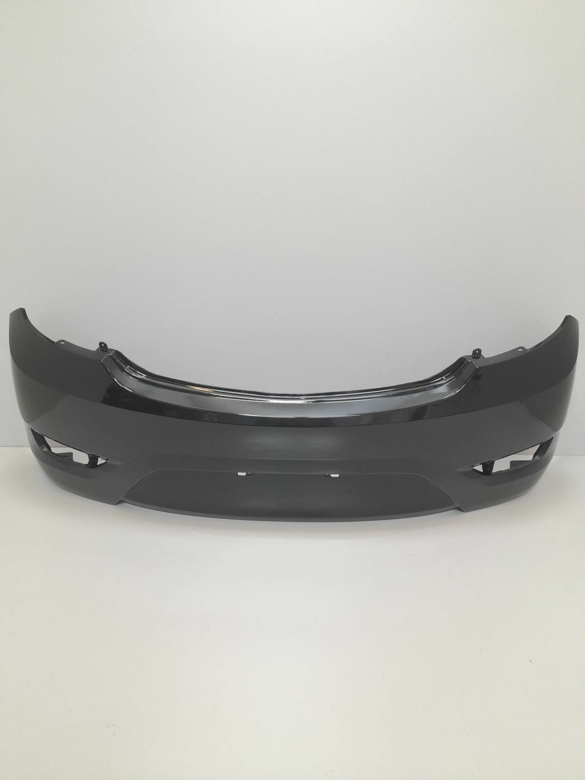 Бампер задний в цвет для Хендай Солярис 1 хэтчбек 2010 - 2014 г. MZH - черный