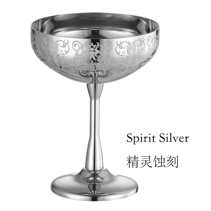 Стаканы для мартини CocktailGeek из нержавеющей стали, 270ml, Серебряный