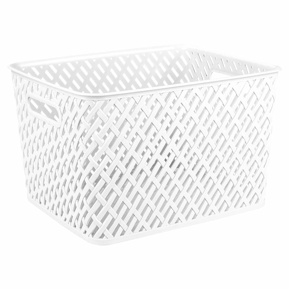 Корзина Плетенка 29x22,5x35 см 23 л белая