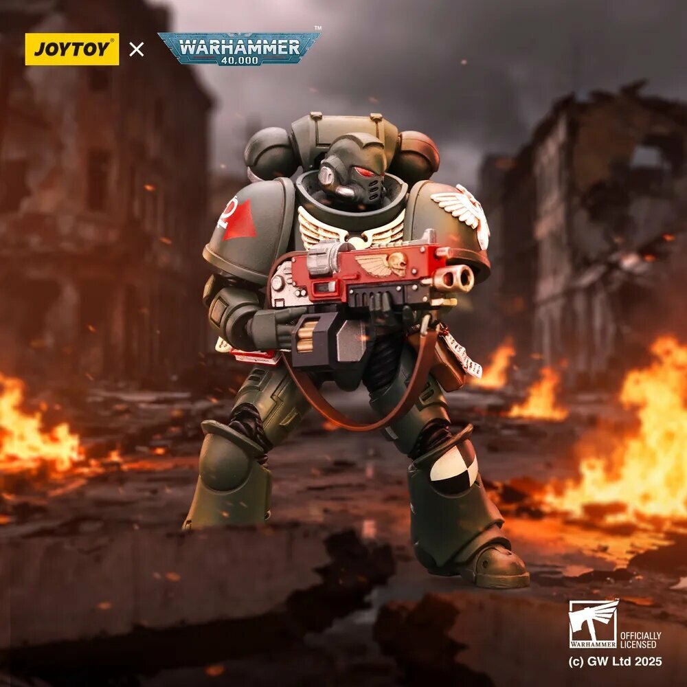 Подвижная фигурка JOYTOY Warhammer 40K Dark Angels Intercessors Brother Asharr, Игры для персонажей Коллекция подарков на день рождения