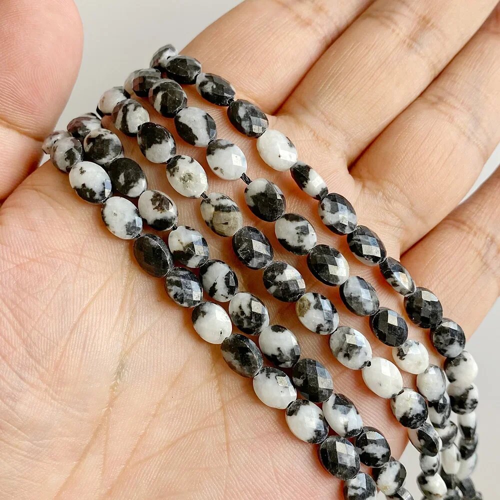 Бусины из камня RISYF 6x8 мм About 20pcs, NO.18 Zebra