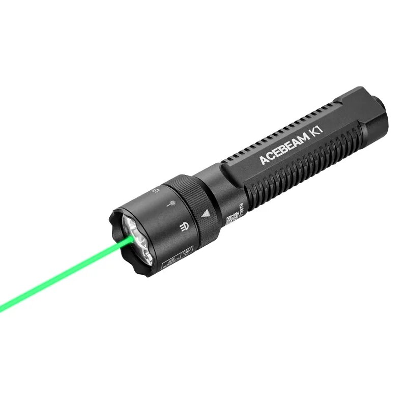 ACEBEAM K1 EDC Фонарик 1000 Люмен Белый + Зеленый + УФ Black-Green Beam
