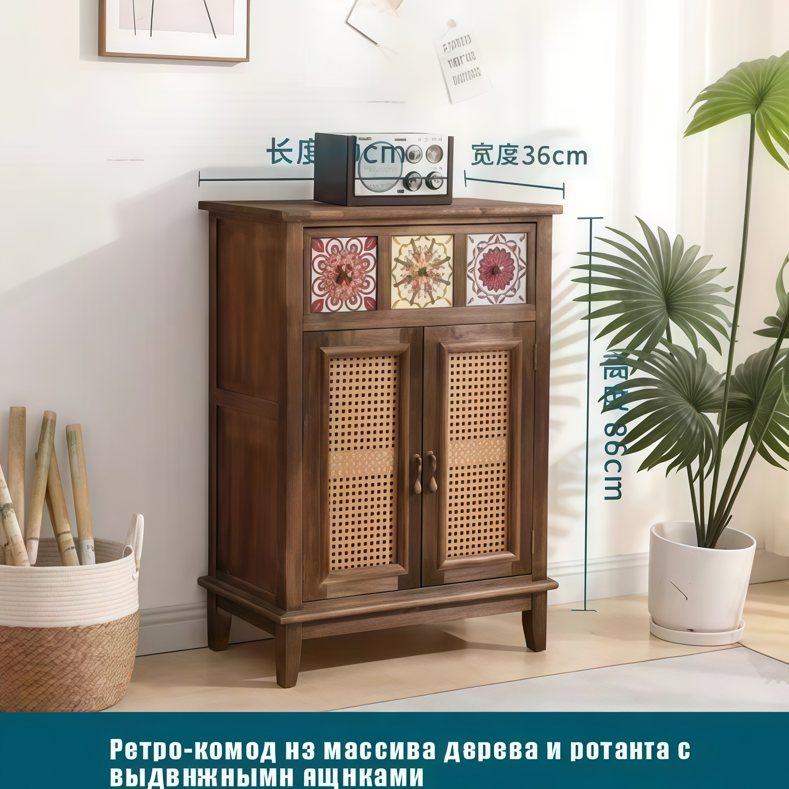 Комод, 1 ящ, 36х60x86 см