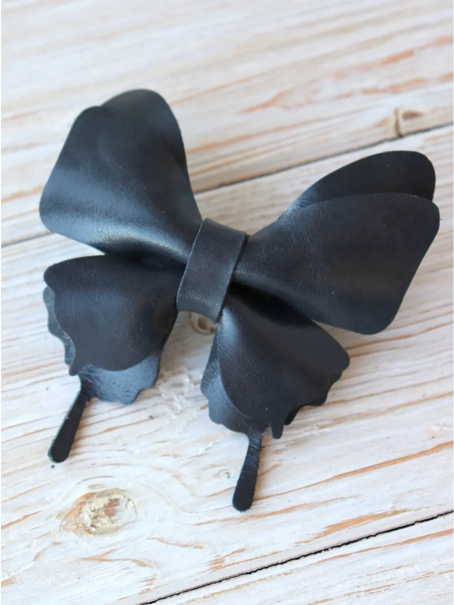 Заколка-автомат для волос Натуральная кожа