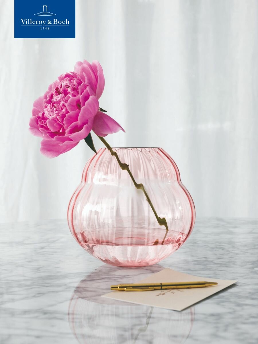 Ваза-подсвечник 17 см, Rose Garden Home, Villeroy & Boch, Хрустальное Стекло