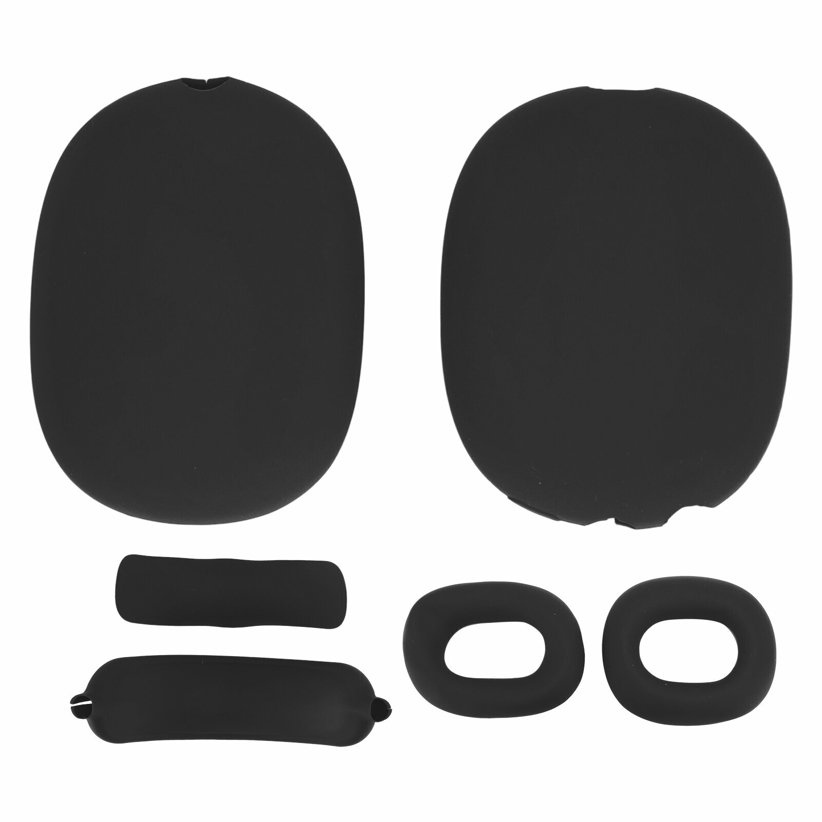 Комплект защитных чехлов для наушников, силиконовая подушечка для оголовья, амбушюры, комплект амбушюр для полноразмерных наушников IOS, черный