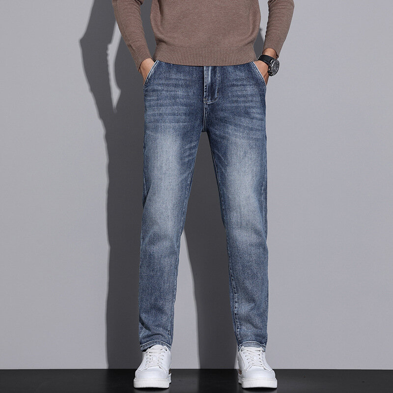 Мужские джинсы Чистый цвет / прямые B1, LI Mall талии_31