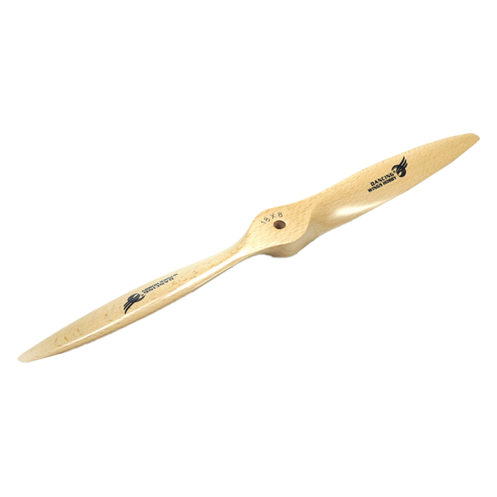 Dancing Wings Hobby Водяной пропеллер из бука 18 дюймов (457 мм) CCW с шагом 8 дюймов (203 мм), гребень 1.65 дюймов (42 мм), дырка 0.39 дюймов (10 мм), толщина 0.78 дюймов (20 мм), вес 2.69 унции (76 г) для РК самолета с нитро двигателем и бензиновым