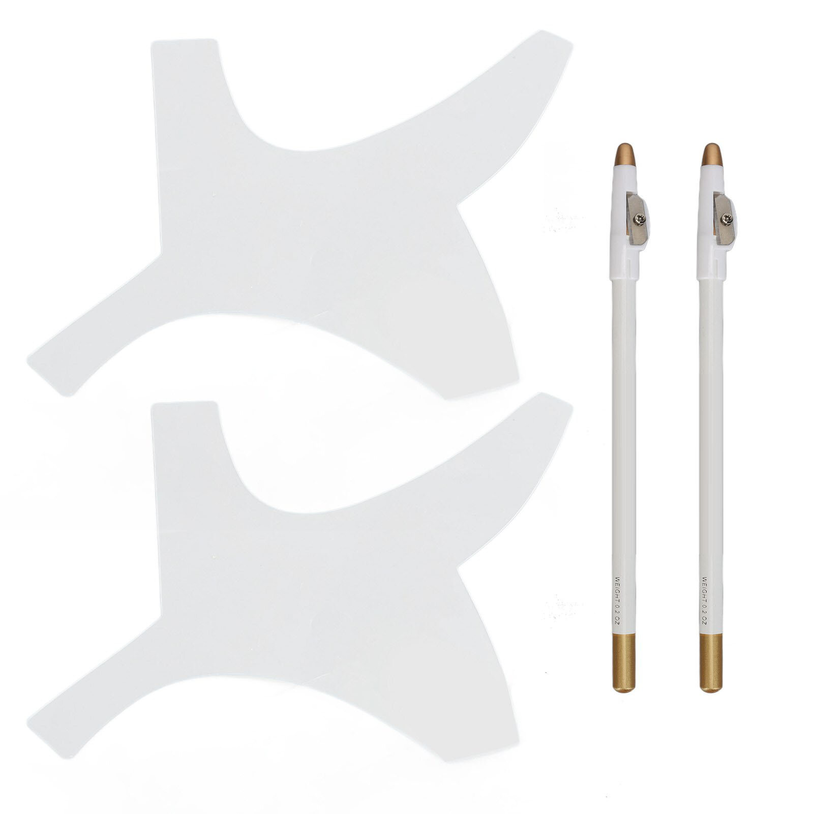 Набор из 2 парикмахерских инструментов для формирования формы с карандашом-шаблоном для бороды, трафаретом для усов, набором для формирования контуров для мужчин, прозрачным