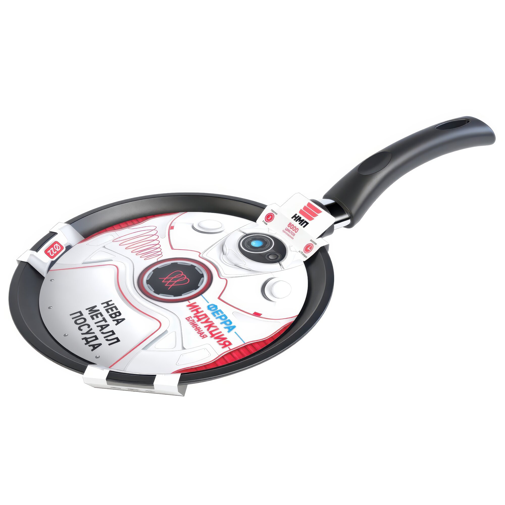 Сковорода блинная Нева Металл Посуда Ферра антипригарное покрытие, 22 см