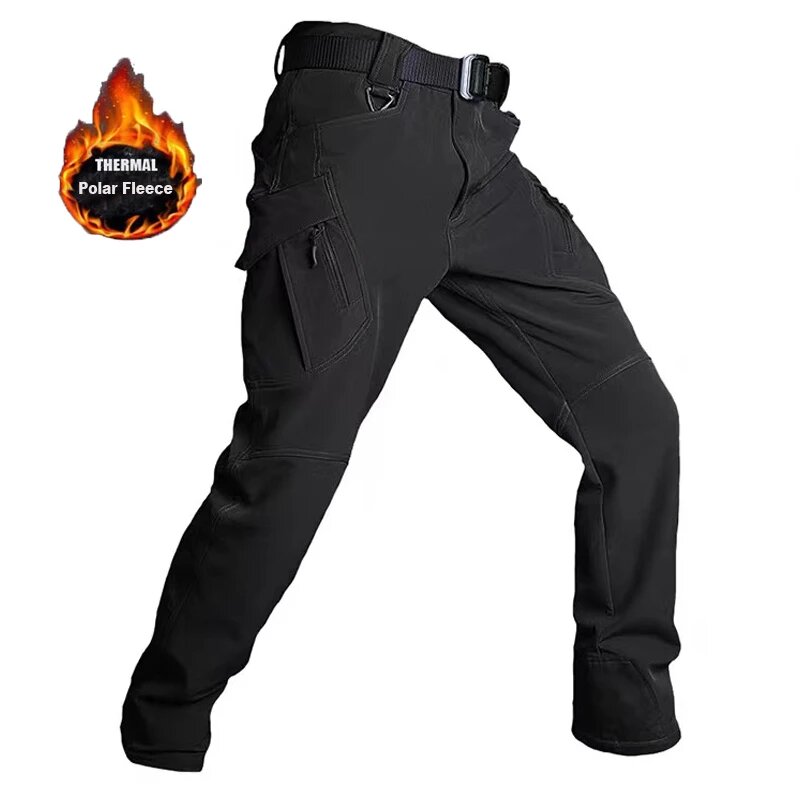 Мужские тактические брюки Shark Skin из полиэстера для Черный, XXL(85-95kgs), Black Pant X9