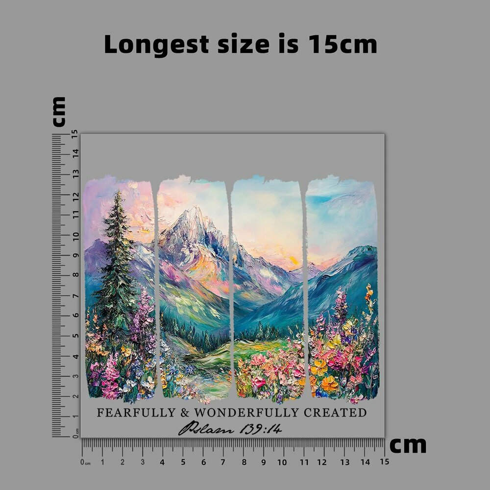 Замечательная креативная картина маслом пейзаж теплопередающая наклейка для одежды DIY моющаяся футболка уровня A термонаклейка