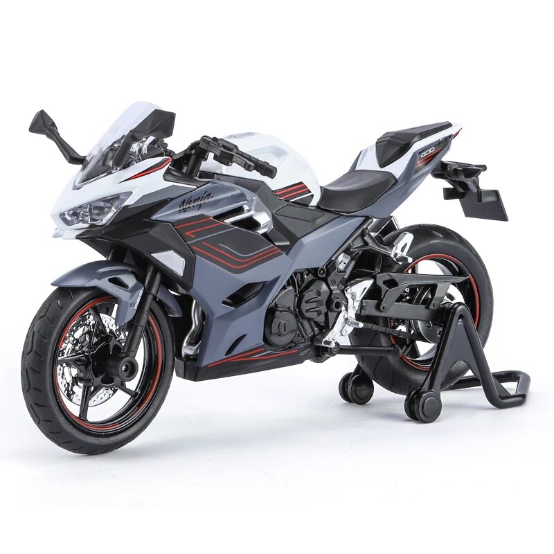 Kawasaki Ninja 400, черный, модель мотоцикла 1:12